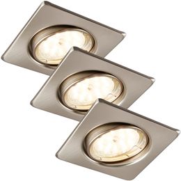 toom LED-Einbauleuchtenset dimmbar 5 W 350 lm warmwei&szlig; 8,3 x 8,3 cm 3 St&uuml;ck