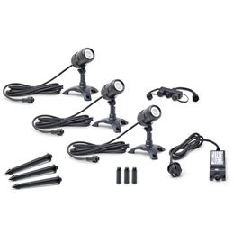 Oase LED-Au&szlig;enstrahlerset 'LunAqua Connect' 7,5 W 150 lm warmwei&szlig; IP 68, IP 67 &Oslash; 5,3 x 8,7 cm