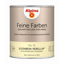Alpina Feine Farben 'Elfenbein Rebellin' pastellgelb matt 750 ml