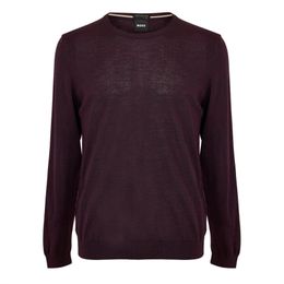 HUGO BOSS - "Leno-P" Pullover f&uuml;r Herren (Weinrot)