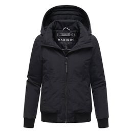 Marikoo Damen Winterjacke Mooni 16 im sportlichen Bomber-Stil mit Kapuze