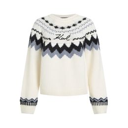 K by KARL LAGERFELD Karl Lagerfeld Pullover Damen Gr&ouml;&szlig;e XS grau / schwarz / wei&szlig;