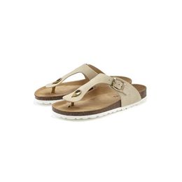 ELBSAND Pantolette 'Mule, Sandale, offener Schuh, Lederpantolette, Sommerschuhe' beige Gr. 39 f&uuml;r Damen. Mit Schnalle