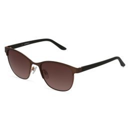 Fielmann E 585238 SUN CL | Damen-Sonnenbrille | Fassung: Vollrand, Quadratisch, Metall, Braun Gold | Glasfarbe: Braun