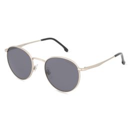 Carrera 339/S | Herren-Sonnenbrille | Fassung: Vollrand, Panto, Edelstahl, Silber Hell | Glasfarbe: Grau