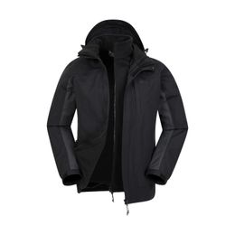 Mountain Warehouse Herren Thunderstorm 3 in 1 Wasserdichte Jacke (Grau)