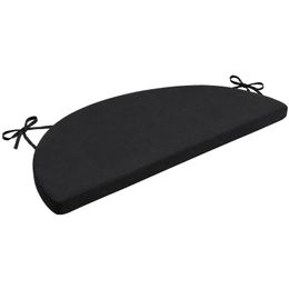 CLP Sitzkissen halbrunde Form, passend f&uuml;r Halbpavillon Rosie, 5 cm dicke Polsterung mit Rei&szlig;verschluss und Bindeb&auml;ndern, Bankauflage 115x57 cm