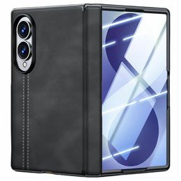 Wigento Handyh&uuml;lle + 9H Schutzglas f&uuml;r Samsung Galaxy Z Fold8 / Ultra / Flip8 Scharnier