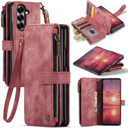 Wigento Handyh&uuml;lle Klapph&uuml;lle f&uuml;r Samsung Galaxy Z Fold8 Ultra Kunstleder Rei&szlig;verschluss