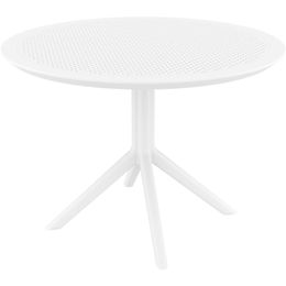 CLP Gartentisch wetterfest stabil Sky, Bistrotisch rund &Oslash; 105 cm H&ouml;he 74 cm, Outdoortisch Polypropylen UV-best&auml;ndig winterfest
