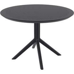 CLP Gartentisch wetterfest stabil Sky, Bistrotisch rund &Oslash; 105 cm H&ouml;he 74 cm, Outdoortisch Polypropylen UV-best&auml;ndig winterfest