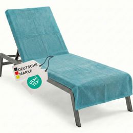 NYVI Frottee Schonbezug f&uuml;r Gartenliege NYVISpa 75x200 cm - Hygiene Liegestuhlauflage f&uuml;r Sonnenliegen Strandliegen Farbe:T&uuml;rkis