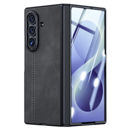 Wigento Handyh&uuml;lle + 9H Schutzglas f&uuml;r Samsung Galaxy Z Fold8 / Ultra / Flip8 Scharnier