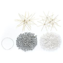 buttinette Drahtsterne-Set, wei&szlig;-silber, 10 Sterne