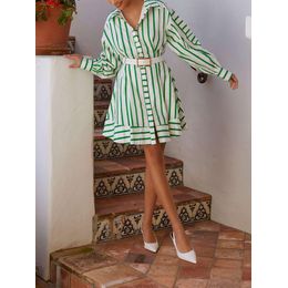 Milan Kiss Kleid in Wei&szlig;/ Gr&uuml;n - 60% | Gr&ouml;&szlig;e M | Damen-kleider