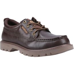 Caterpillar CAT Lifestyle Colorado Mokassin Low Leder Herren Dunkelbraune Schn&uuml;rschuhe