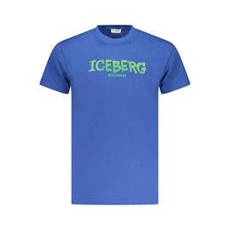 Iceberg Eisberg-logo Auf Blauem T-shirt
