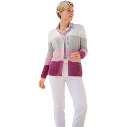 WITT WEIDEN Cardigan in Pink/ Grau/ Wei&szlig; - 60% | Gr&ouml;&szlig;e 46 | Damen-pullover-cardigans