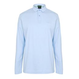 BOSS - "Pirol" Poloshirt f&uuml;r Herren, Lang&auml;rmlig (Blau)