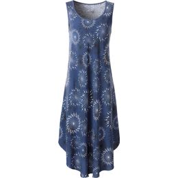 CR&Eacute;ATION L Damen Druckkleid mit Bl&uuml;ten-Muster, figurumspielend rauchblau-graphit-bedruckt Gr&ouml;&szlig;e 36