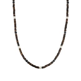 True Rebels Kette Herren Gr&ouml;&szlig;e One Size dunkelbraun / schwarz / silber / perlwei&szlig;