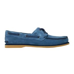 Timberland - "Classic" Strukturiert Bootsschuhe f&uuml;r Herren, Wildleder, Zum Schn&uuml;ren (Mittelblau)