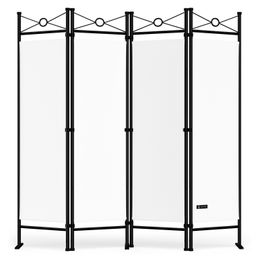 Casaria Paravent Lucca Wei&szlig; 180x163cm