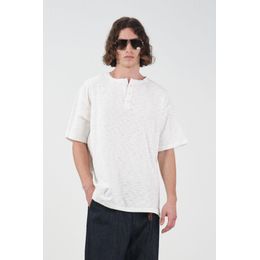 Crew-Neck T-Shirt mit Knopfdetails