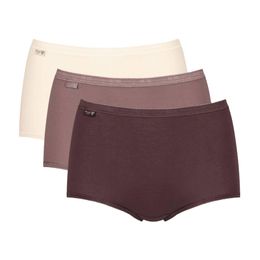 Sloggi Slip Damen Gr&ouml;&szlig;e 5XL creme / mokka / dunkelbraun