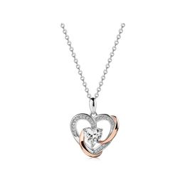 ZEEme Silber Anh&auml;nger mit Kette 925/- Sterling Silber Herz Zirkonia