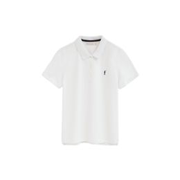 Poloshirt wei&szlig; mit Rigby Go Stickerei im Regular Fit