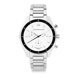 Kapten & Son Kapten & Son Uhr 'Rise Silver Steel' Damen Gr&ouml;&szlig;e One Size silber / wei&szlig;