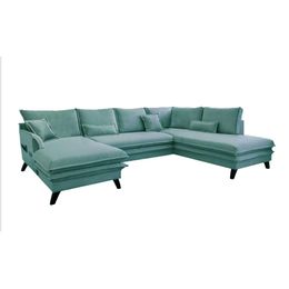 Miuform Wohnlandschaft mit Schlaffunktion Charming Charlie blau Ma&szlig;e (cm): B: 302 H: 90 &raquo; H&ouml;ffner
