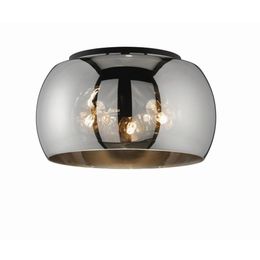 Fischer und Honsel Fischer & Honsel Deckenleuchte Dima, Schwarz, Metall, Glas, 22 cm, Lampen & Leuchten, Innenbeleuchtung, Leuchten nach R&auml;umen, Schlafzimmerlampen
