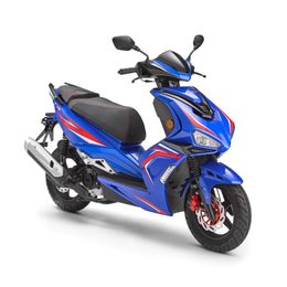 Luxxon F18 Motoroller - City Roller mit 50 ccm - 2,9 PS f&uuml;r max 45 km/h, blau