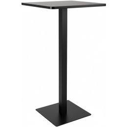 CLP Stehtisch eckig 60 cm Sharon, Bartisch quadratisch mit stabilem Metallgestell aus Stahl pulverbeschichtet