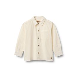 Wheat Button Up Shirt 'Oscar' boy size 140 Ivory