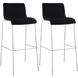 CLP Barhocker 2er Set mit Lehnen Hover, Barst&uuml;hle stapelbar mit Stoffbez&uuml;ge, Stapelst&uuml;hle Metallgestelle bis 150 kg belastbar