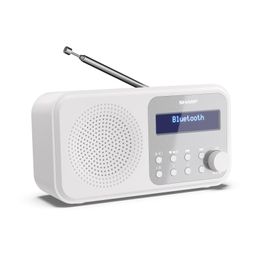 Sharp DR-P420 Tokyo DAB+ Digitalradio Bluetooth Lautsprecher UKW DAB Wecker Dual-Alarm wei&szlig;