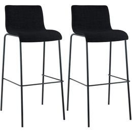 CLP Barhocker 2er Set mit Lehnen Hover, Barst&uuml;hle stapelbar mit Stoffbez&uuml;ge, Stapelst&uuml;hle Metallgestelle bis 150 kg belastbar