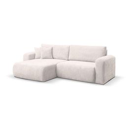 Venasi M&ouml;bel Ecksofa, Beige, Textil, 3-Sitzer, 244x142 cm, Wohnzimmer, Sofas & Couches, Wohnlandschaften, Ecksofas
