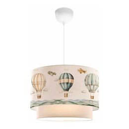 lux.pro H&auml;ngeleuchte, Wei&szlig;, Textil, 30x70x30 cm, Lampen & Leuchten, Innenbeleuchtung, Kinderzimmerlampen