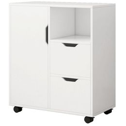Standschrank,, Wei&szlig;, Holzwerkstoff, 60x70x35 cm, Arbeitszimmer, Container