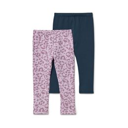 Tchibo - 2 Kinder-Leggings - M&auml;dchen - Gr. 146/152 - dunkelblau