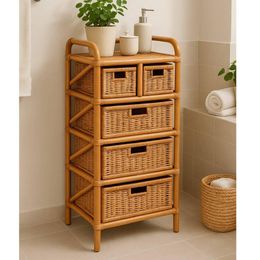 Pharao24.de Standregal Korb-Regal im Landhausstil 93 cm hoch
