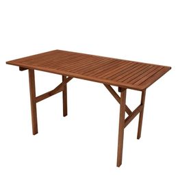 Pharao24.de Terrassentisch Holztisch massiv aus Eukalyptusholz ge&ouml;lt