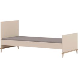 Kinderbett YUNY BY PAIDI, B:96cm H:91cm L:207cmcashmere, beige, Betten, "HAZEL in Beige, modernes Jugendbett", Massivholz-F&uuml;&szlig;e, zeitloses &