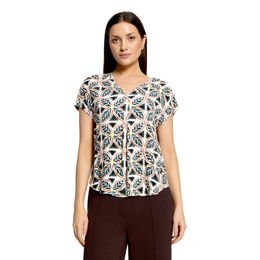 Cartoon Damen Schlupfbluse "Damen mit V-Ausschnitt", bunt, Gr. 38, Obermaterial: 100% Viskose, Blusen