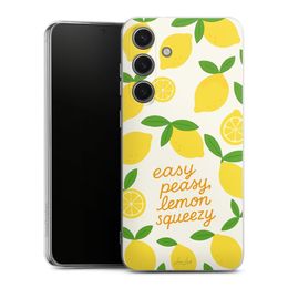 DeinDesign Galaxy S25+ Handy Silikon H&uuml;lle Case transparent Handyh&uuml;lle Lemon Statement Spruch Silikon Case