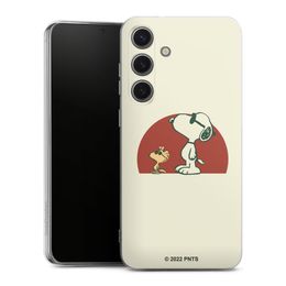 DeinDesign Galaxy S25+ Handy Silikon H&uuml;lle Case transparent Handyh&uuml;lle Snoopy Official Licensed Product Kindheit Silikon Case